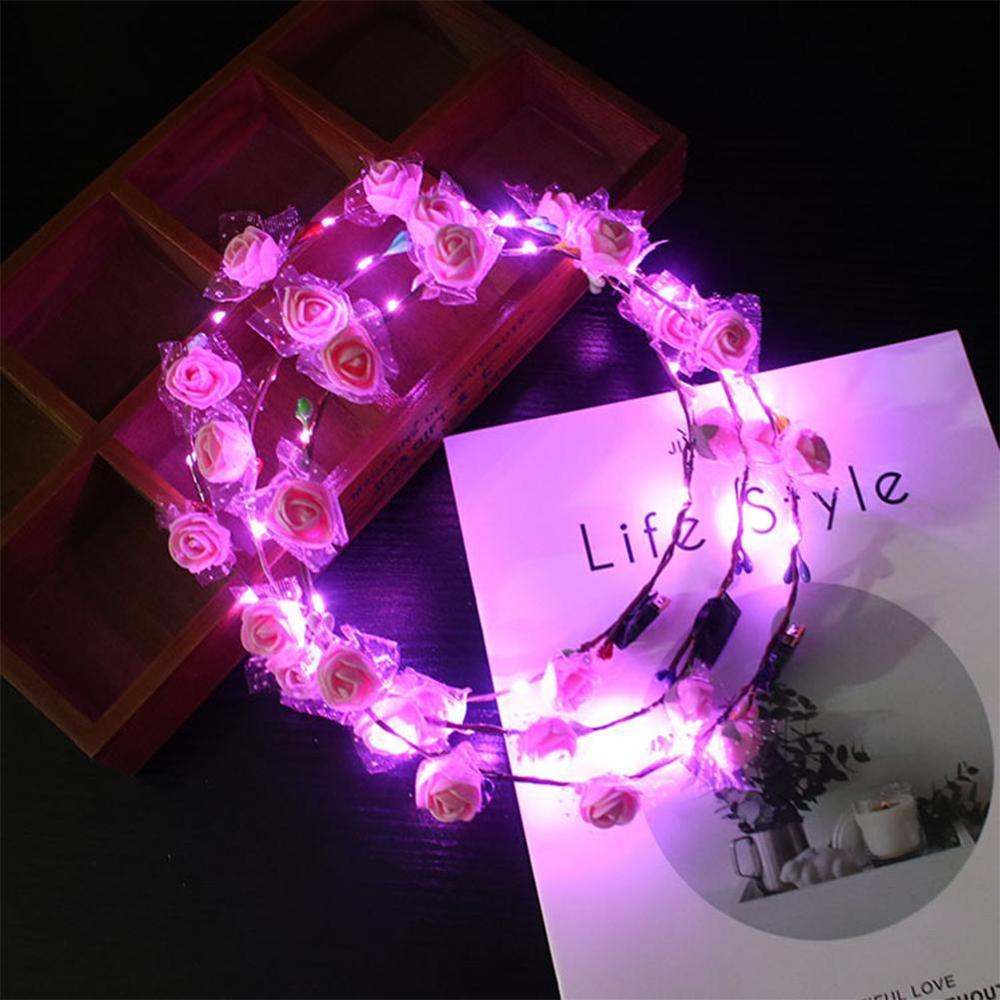 Frauen Mädchen LED Licht Up Blume Stirnband Blinke... – Vicedeal