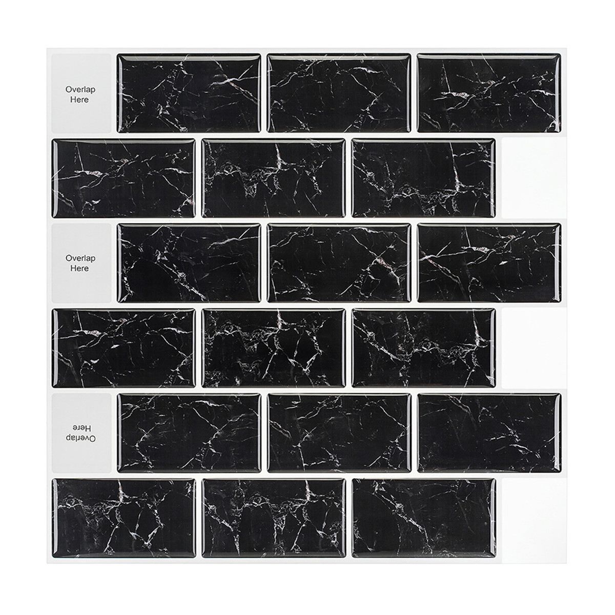 305x305mm Waterproof 3D Tile Wallpapers High Tempe... – Vicedeal
