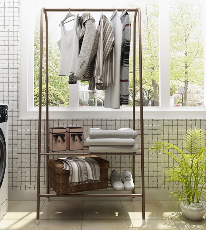 Actionclub-perchero metálico para abrigos, estante... – Grandado