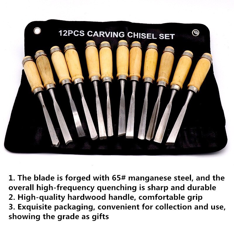 12Pcs Wood Carving Hand Chisel Knife For Basic Woo... – Grandado
