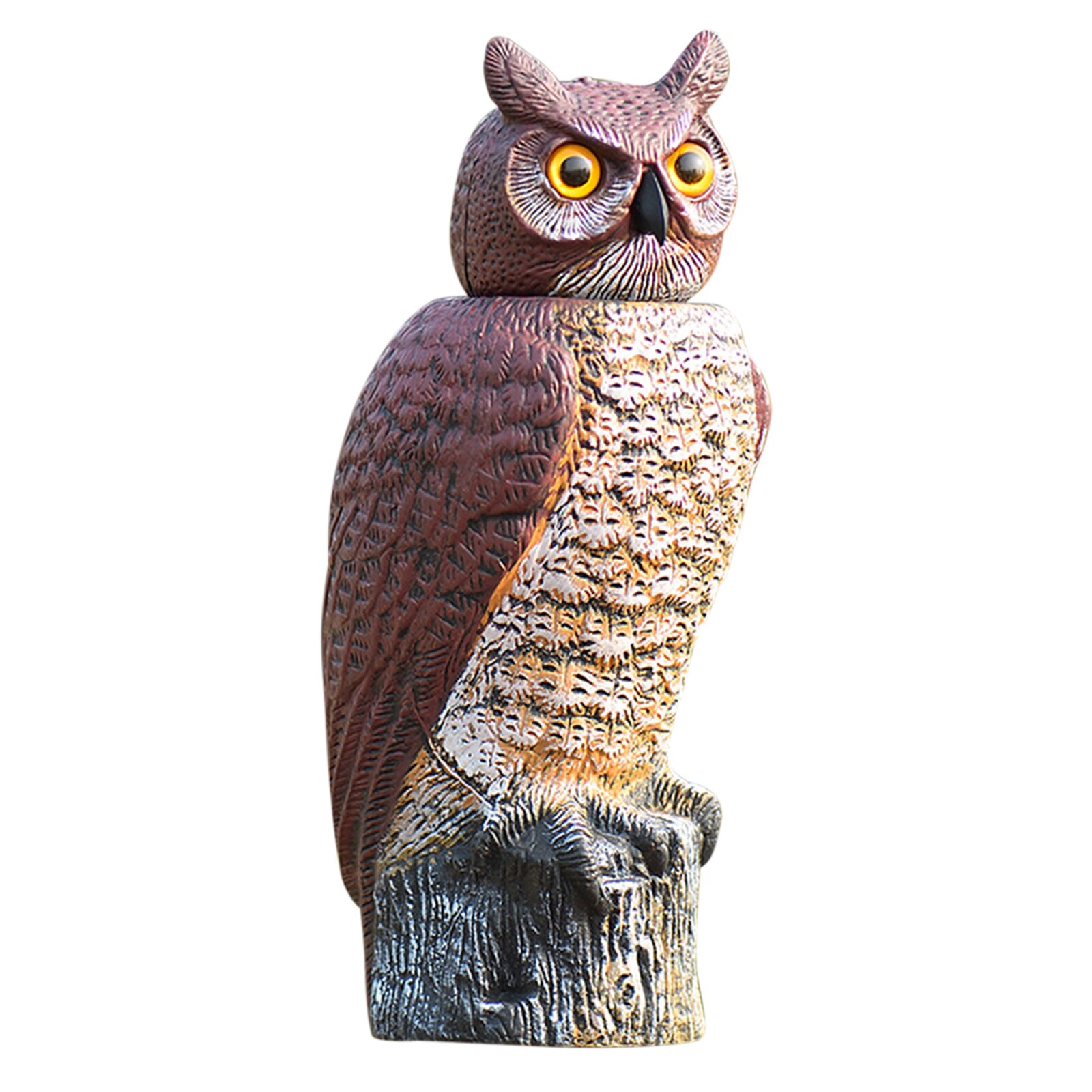 Realistic Natural Owl Statue Prowler Decoy Protect... – Grandado