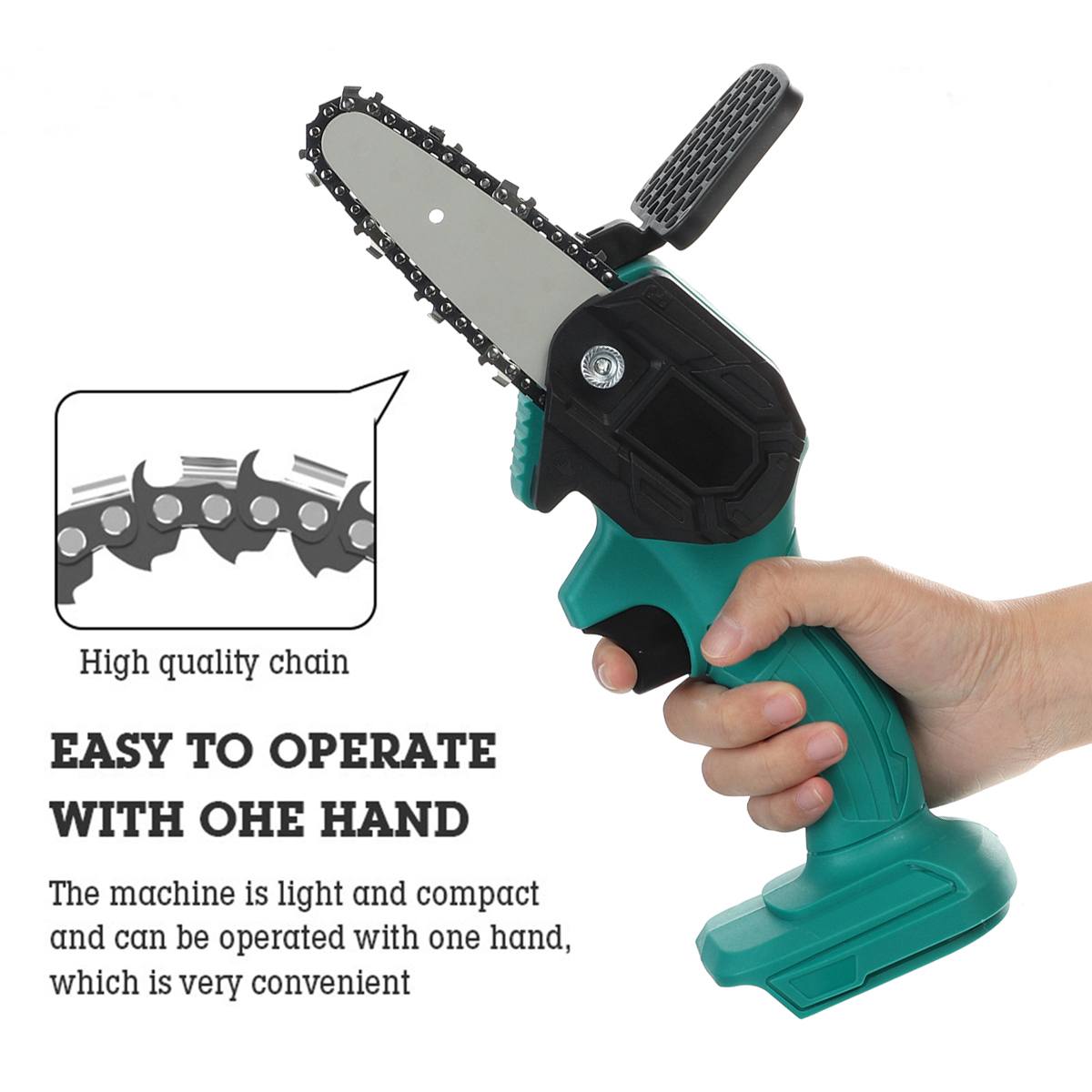 4 Inch 600W Cordless Mini Elektrische Kettingzaag ... – Vicedeal