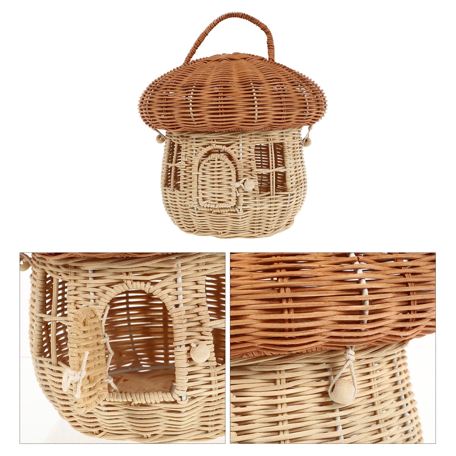 1pc Rattan storage baskets Mushroom Shape Rattan W... – Grandado