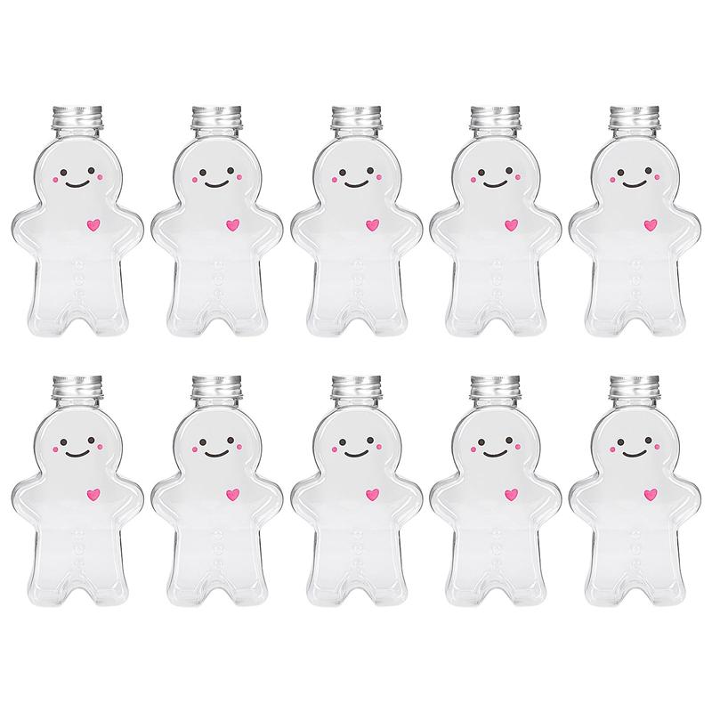 10Pcs 500ml Transparent Milk Plastic Juice Bottles... – Grandado