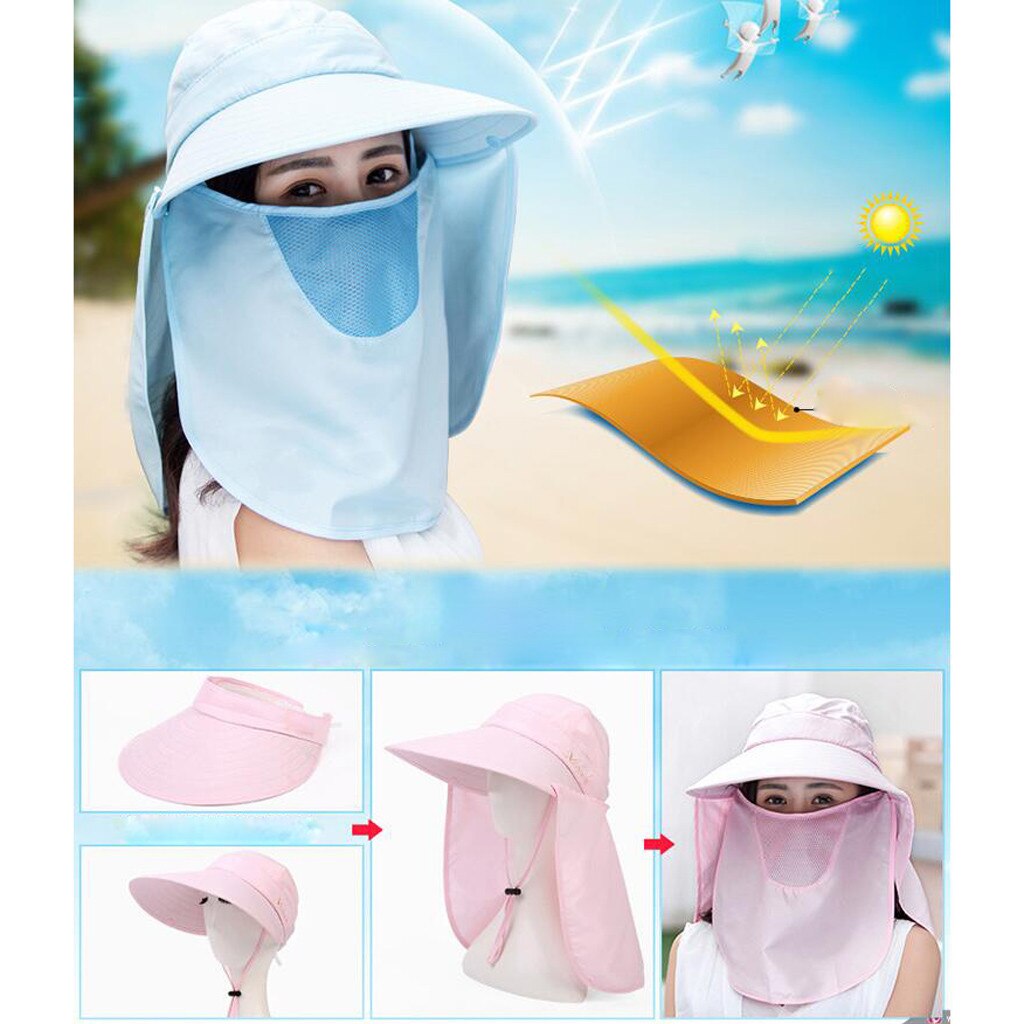 Gorro de Sol para pescar de doble capa para mujer,... – Grandado