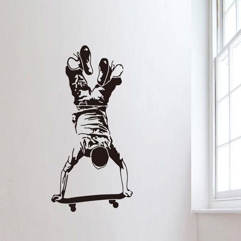 Inverted skateboard Sport Wall Sticker for Childre... – Grandado