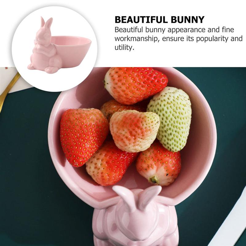 1Pc Easter Bunny Shaped Bowl Salad Snack Bowl Rest... – Grandado