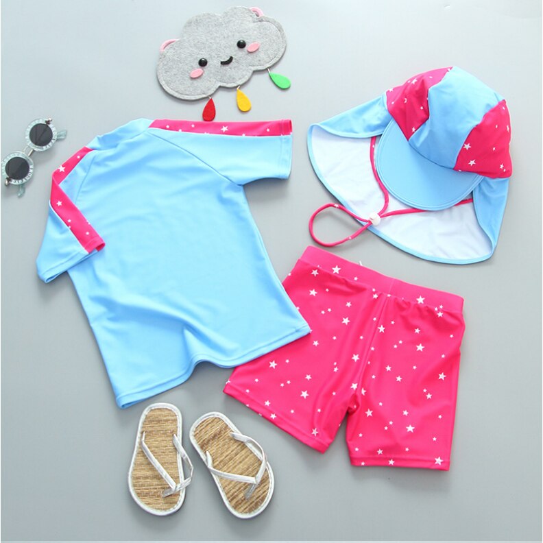 Girls Swimsuits Two Piece Colorful Rainbow Swimwea... – Vicedeal
