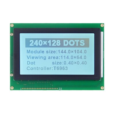 240128 LCD Module T6963 Control 22PIN Blue Backgro... – Grandado