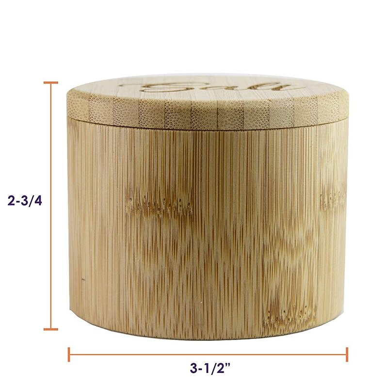 Salt Box, Bamboo Storage Box With Magnetic Swivel ... – Vicedeal