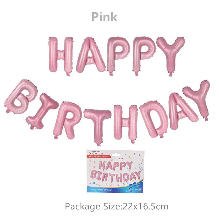 16 inch Letters HAPPY BIRTHDAY Foil Balloons Happy... – Vicedeal
