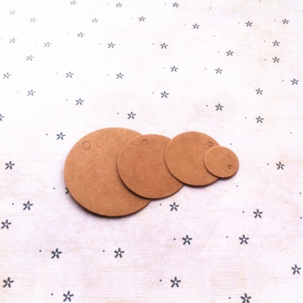 500PCS 20X20mm small circular tags Black Kraft Pap... – Vicedeal
