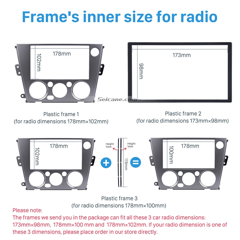 Seicane Refitting Trim Kit 2Din OEM Car Stereo Pla... – Grandado