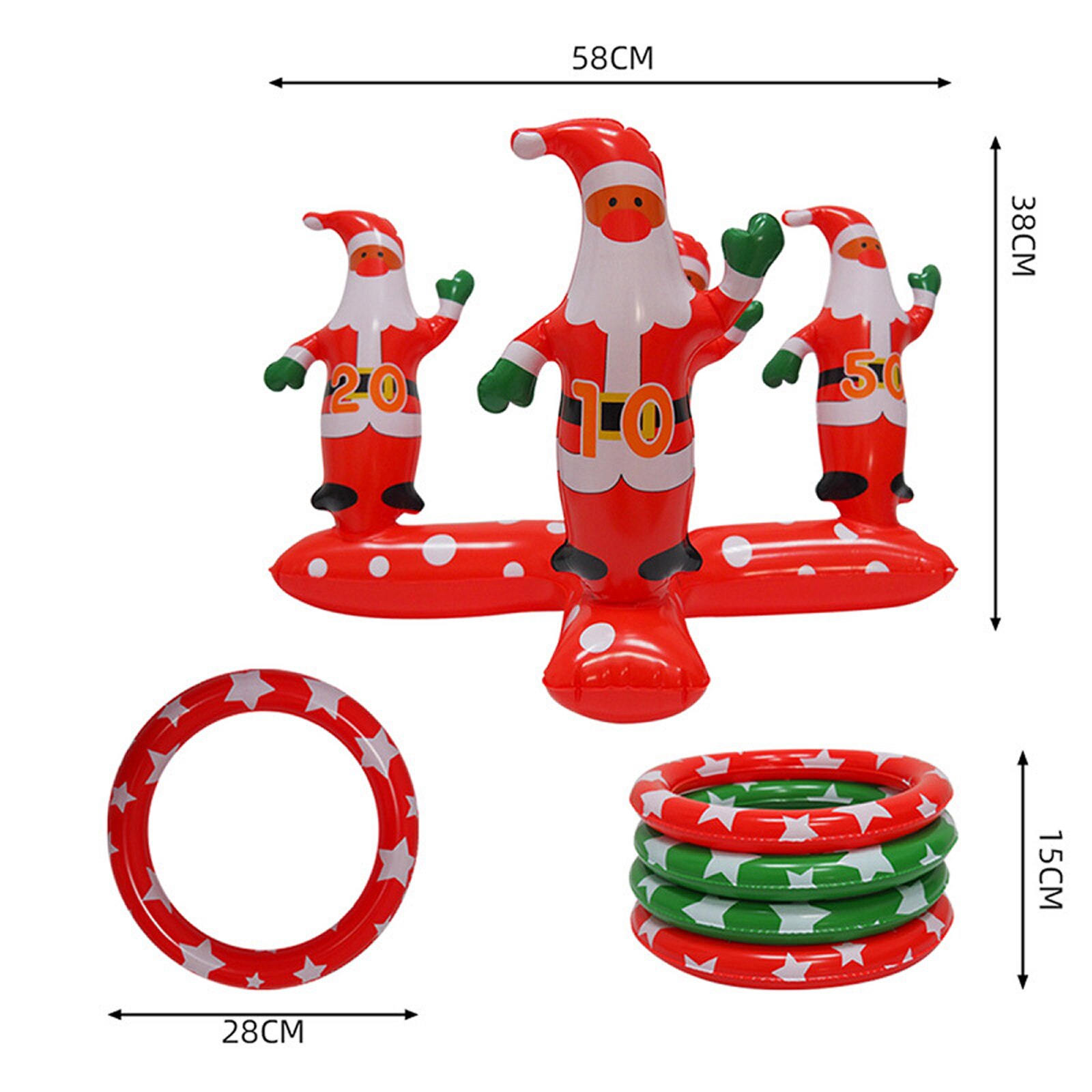 Ring Toss Game Inflatable Christmas Tree/ Santa Cl... – Grandado