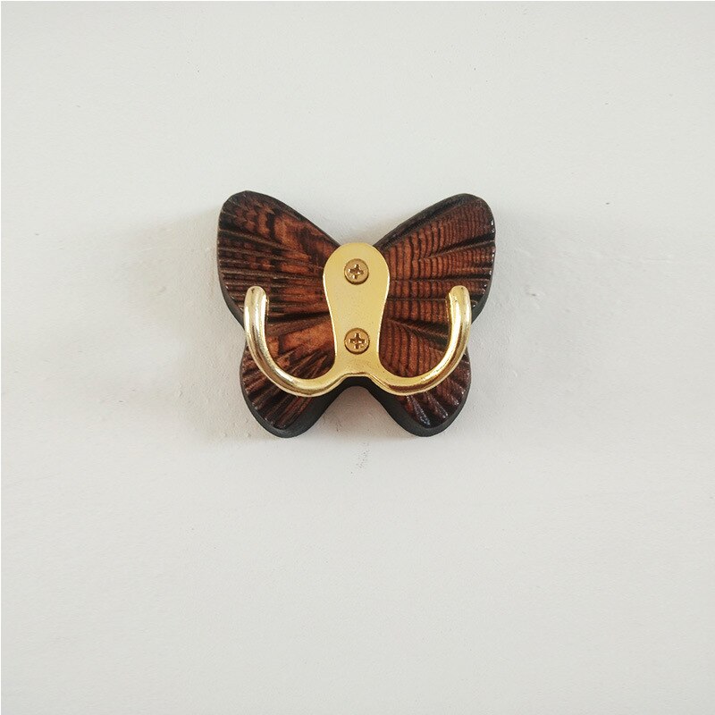 Butterfly Hook Solid Wood Coat Hook Wall-Mounted W... – Vicedeal