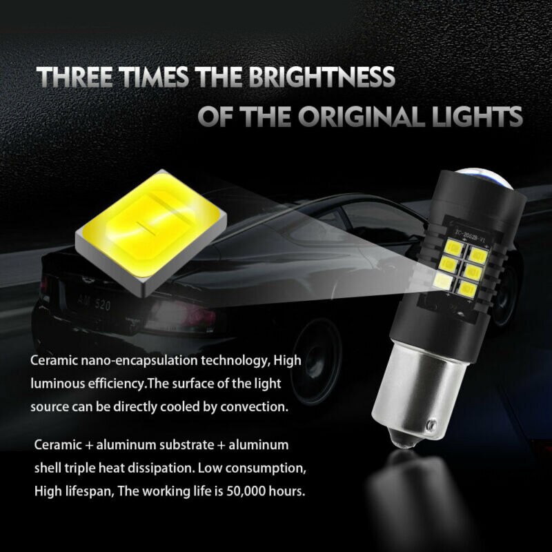 1000-1200lm led lys tilbehør bil hvid backup omven... – Grandado