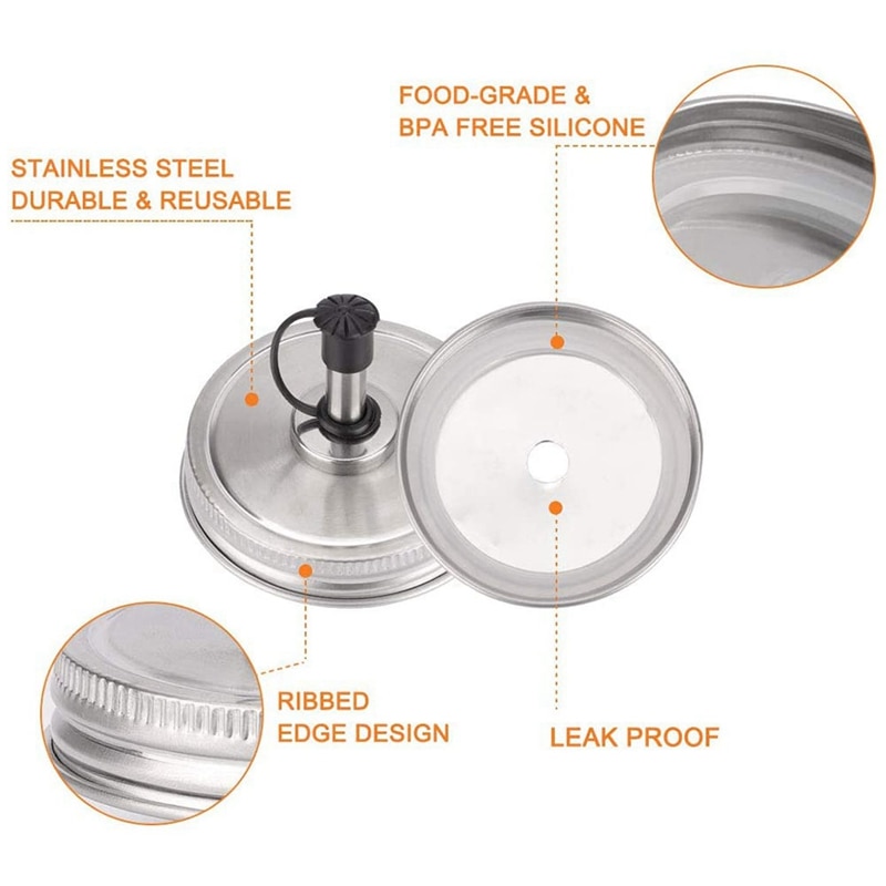 4 Pieces of Stainless Steel Ordinary Spout Mason J... – Grandado