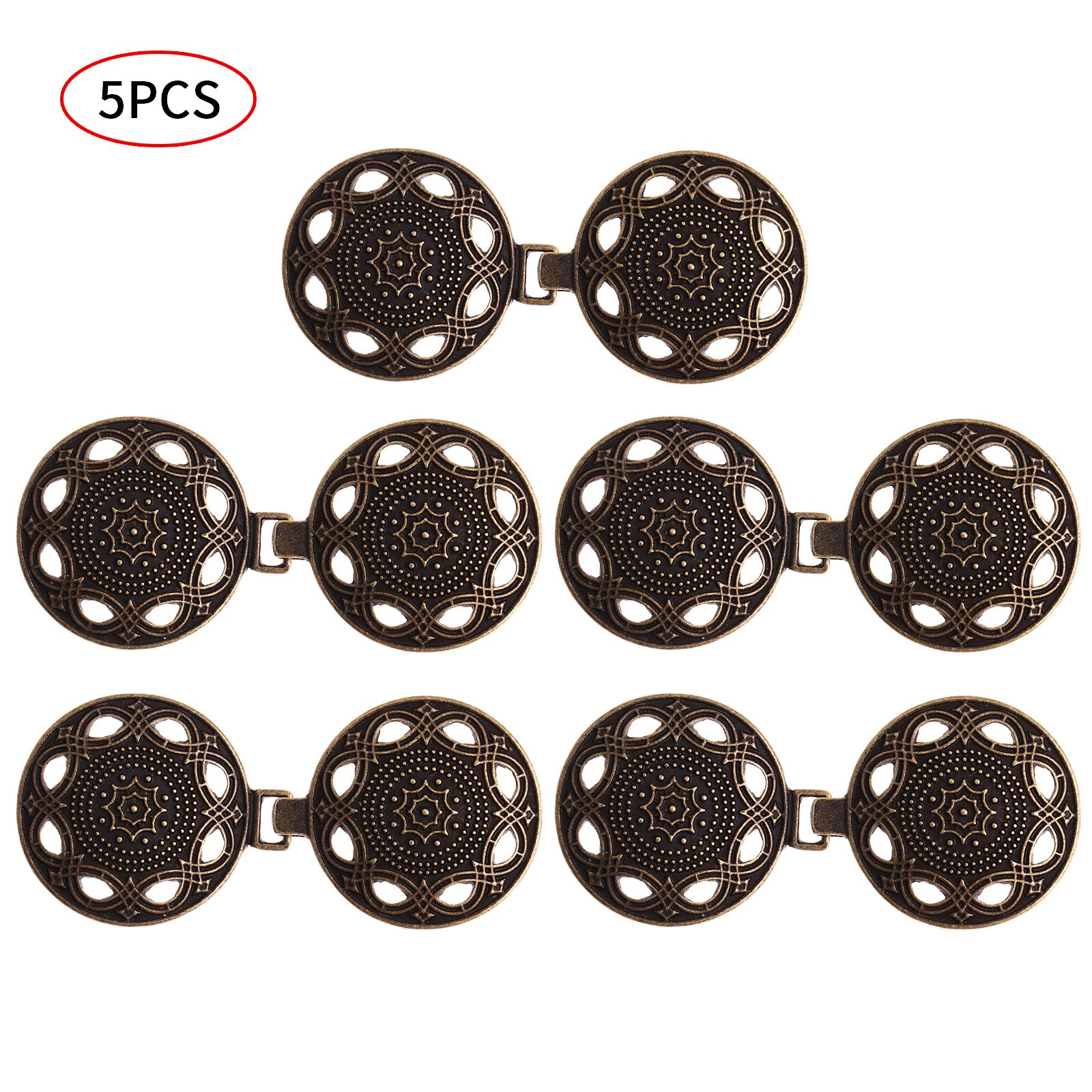 5 Haken Ogen Vest Clips Legering Mantel Sluitingen... – Grandado