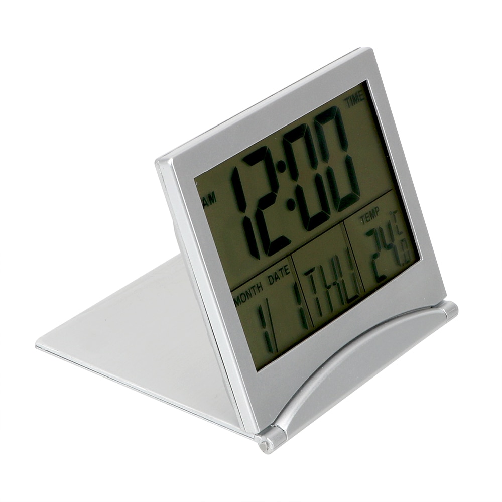 Multifunction Foldable Alarm Clock Desk Clock Time... – Vicedeal