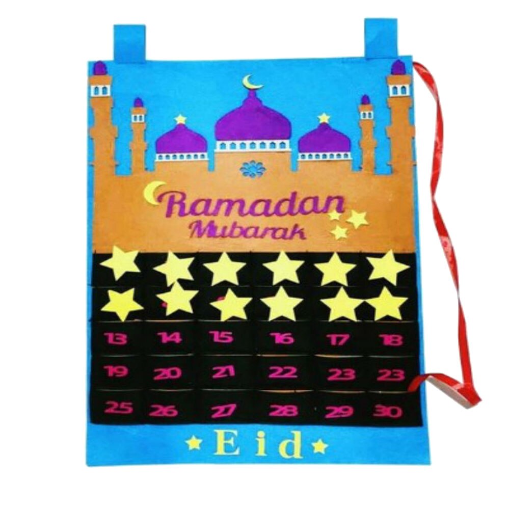 Eid Mubarak Felt Calendar Countdown Ramadan Orname... – Grandado
