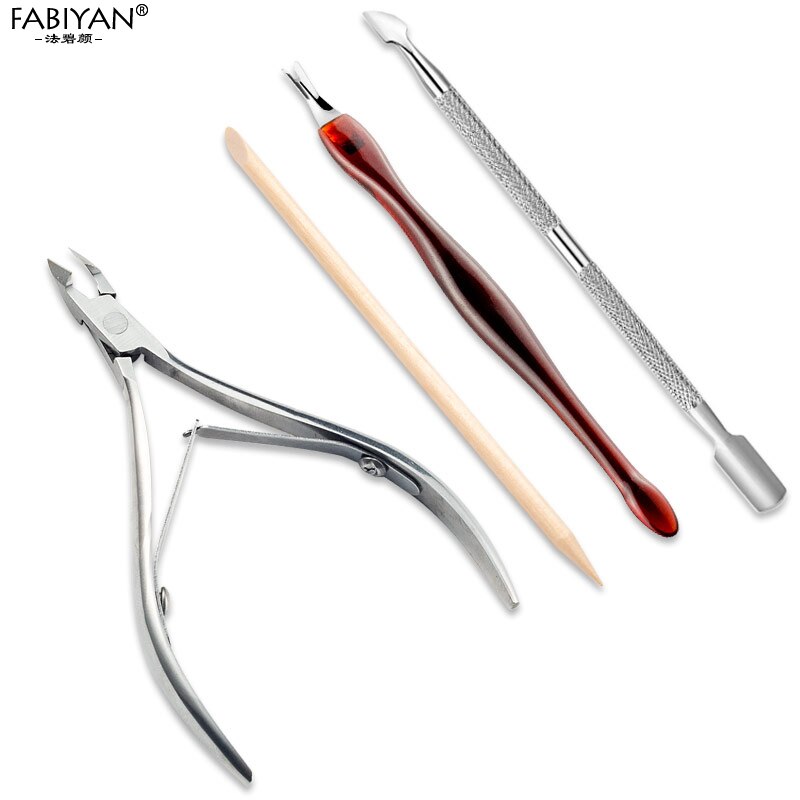 Nail Art Stainless Steel Set Polish Pusher Clipper... – Grandado