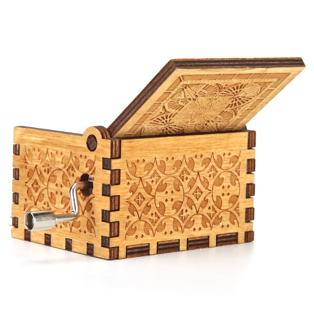 Wooden Carved Music Box How Deep in Your Love Hand... – Grandado