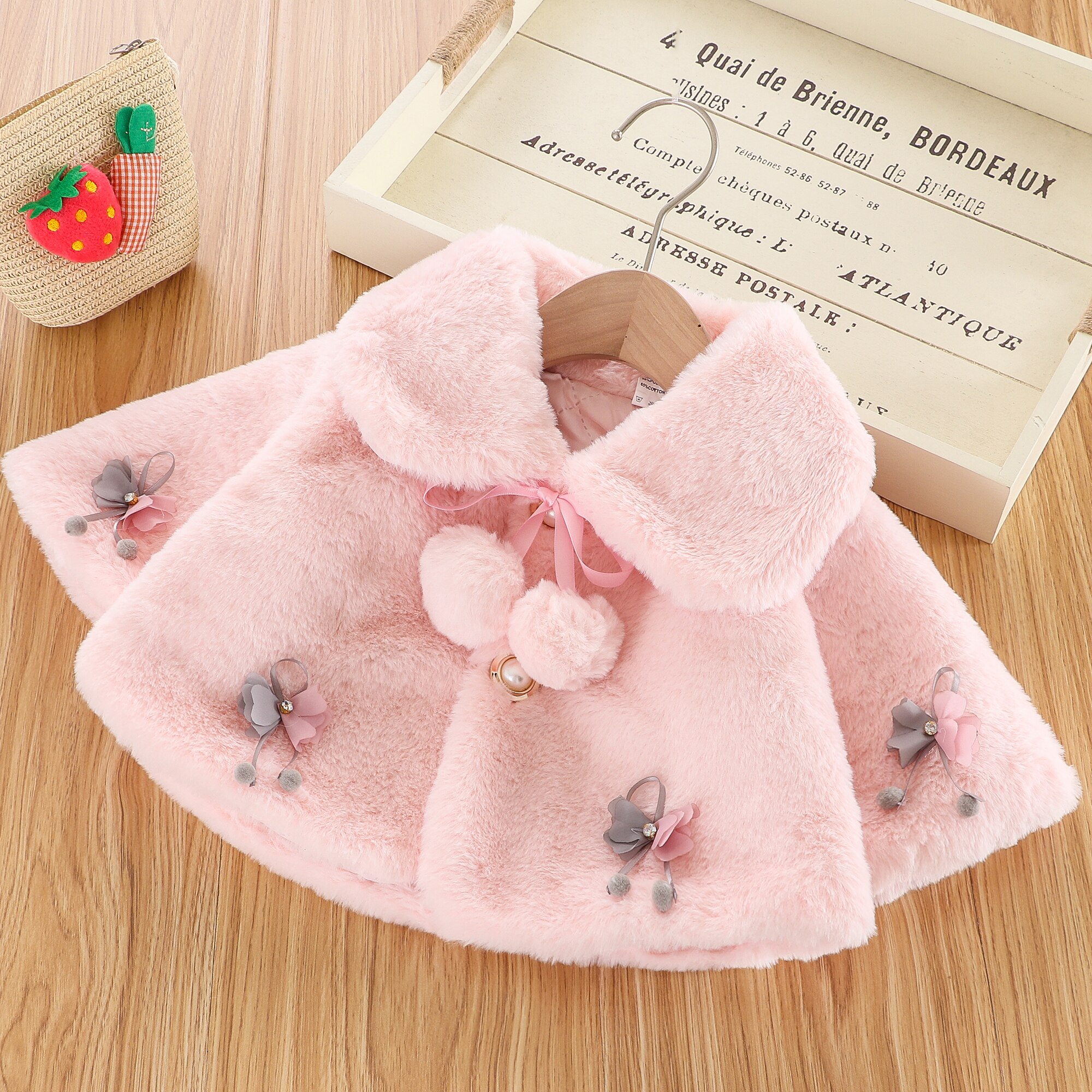 Pudcoco bebê menina 0-4y jaqueta de pelúcia moda b... – Vicedeal