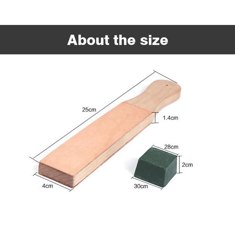 Wuta tre dobbel side lær kniv slipe stropp verktøy... – Grandado