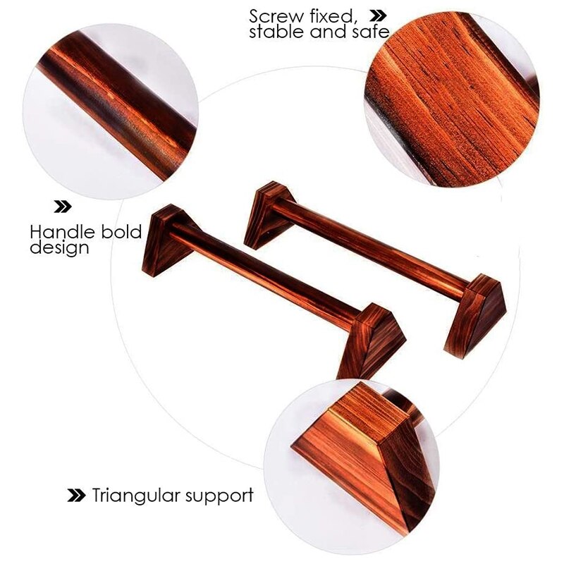1 Pair of Wooden Push-Up Equipment Gymnastic Hands... – Grandado