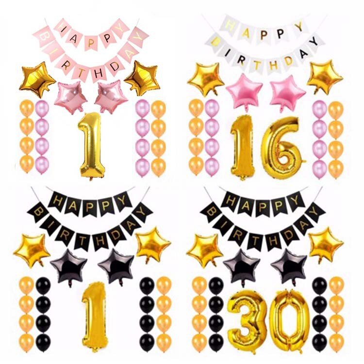 40inch Theme letter Happy Birthday Foil Balloons B... – Vicedeal