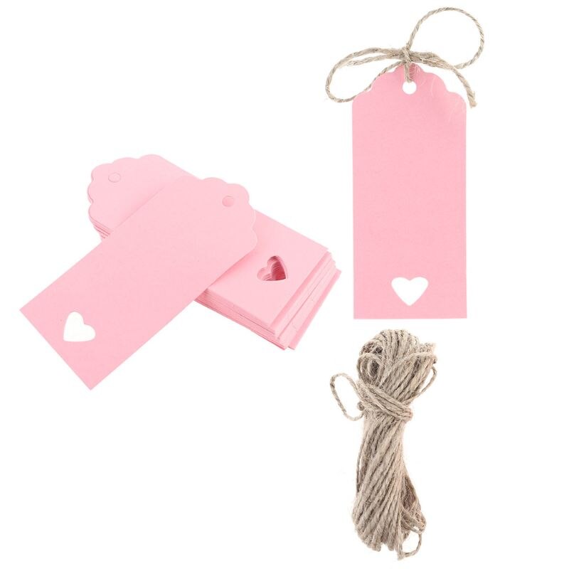 100pcs Blank Heart Kraft Paper Tags Wedding Party ... – Vicedeal