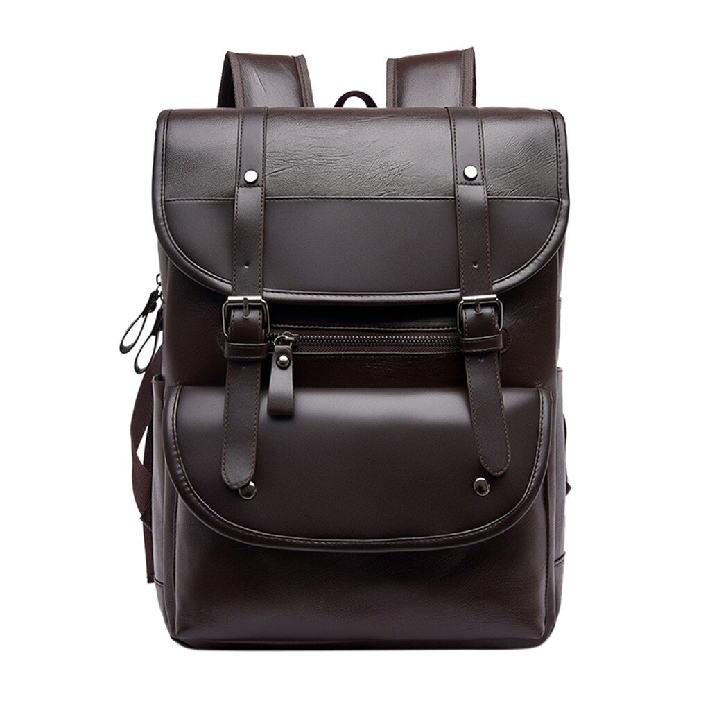 Leder Pu Rucksack männer Laptop Rucksack Retro Uni... – Vicedeal