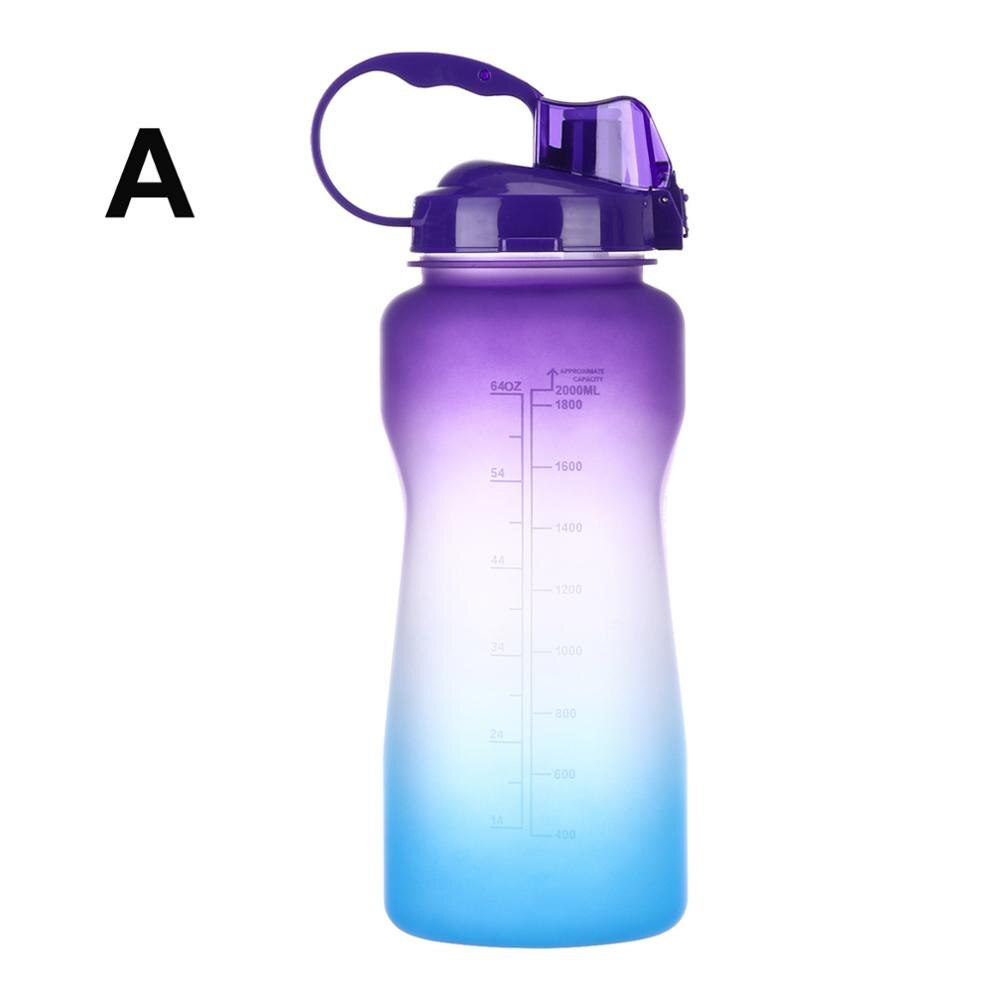 2L Botella De Agua Deportiva Gradient Color Bounce... – Grandado