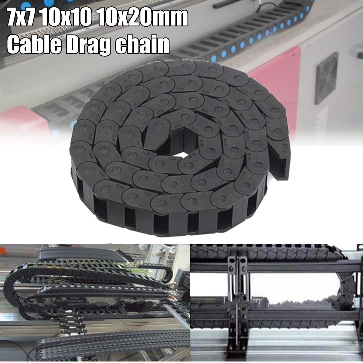 7x7 10x10 10x20mm Nylon Towline Drag Chain 1M Wire... – Grandado