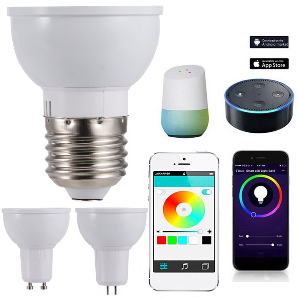 GU10/GU5.3/E27 WiFi Smart Licht Tasse Glühbirne RG... – Vicedeal