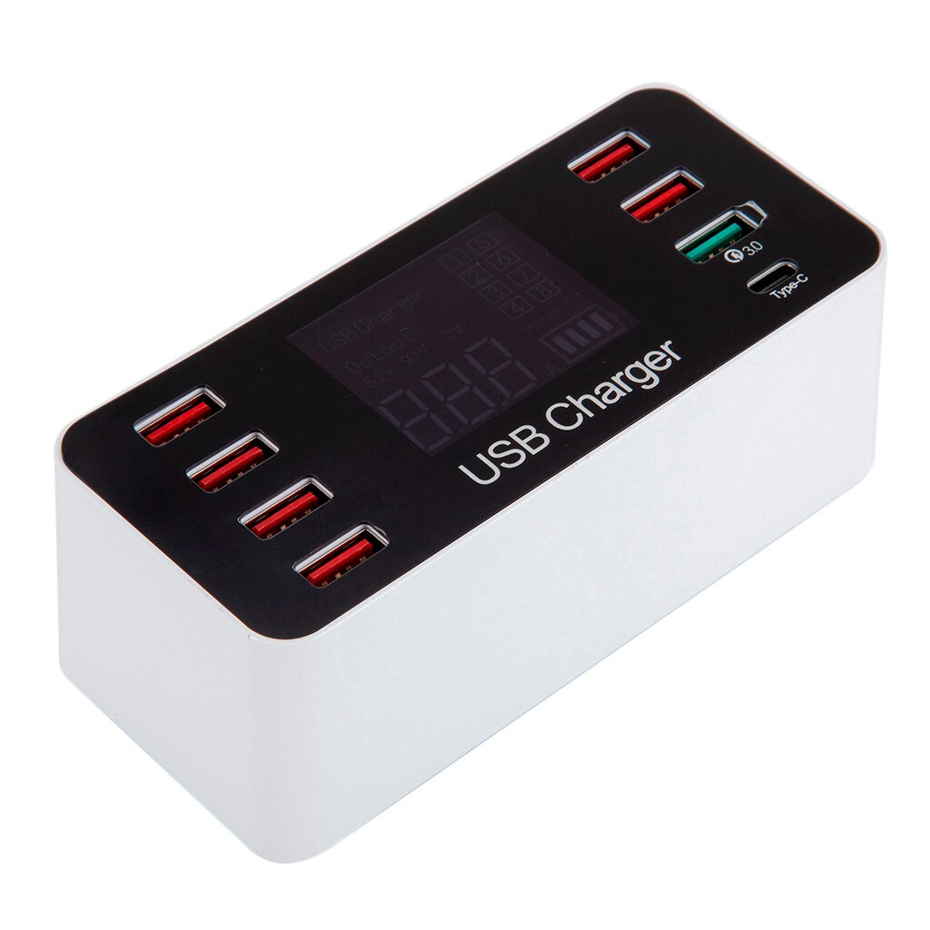 Eu Plug 8port Usb Charger Fast Loader Hub+type-c F... – Grandado