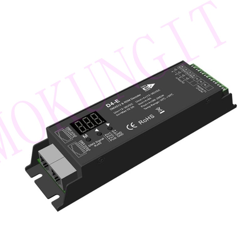4CH * 8A 12-36VDC CV DMX Decoder D4-E Konstante Sp... – Grandado