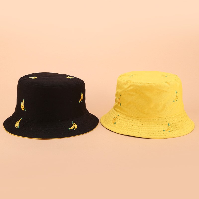 Bucket Hat Men Women Summer Bucket Cap Banana Prin... – Vicedeal