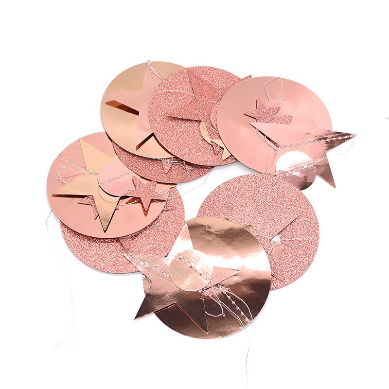 4m Glitter Mirror Paper Banner Black Gold Silver S... – Grandado
