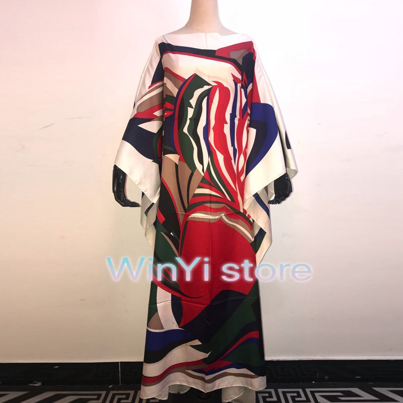 Kuwait Dashiki Dress Print Bohemia Hijab Loose Mus... – Grandado