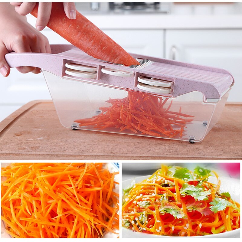 Kitchen Vegetable Slicer with 6 Stainless Steel In... – Grandado