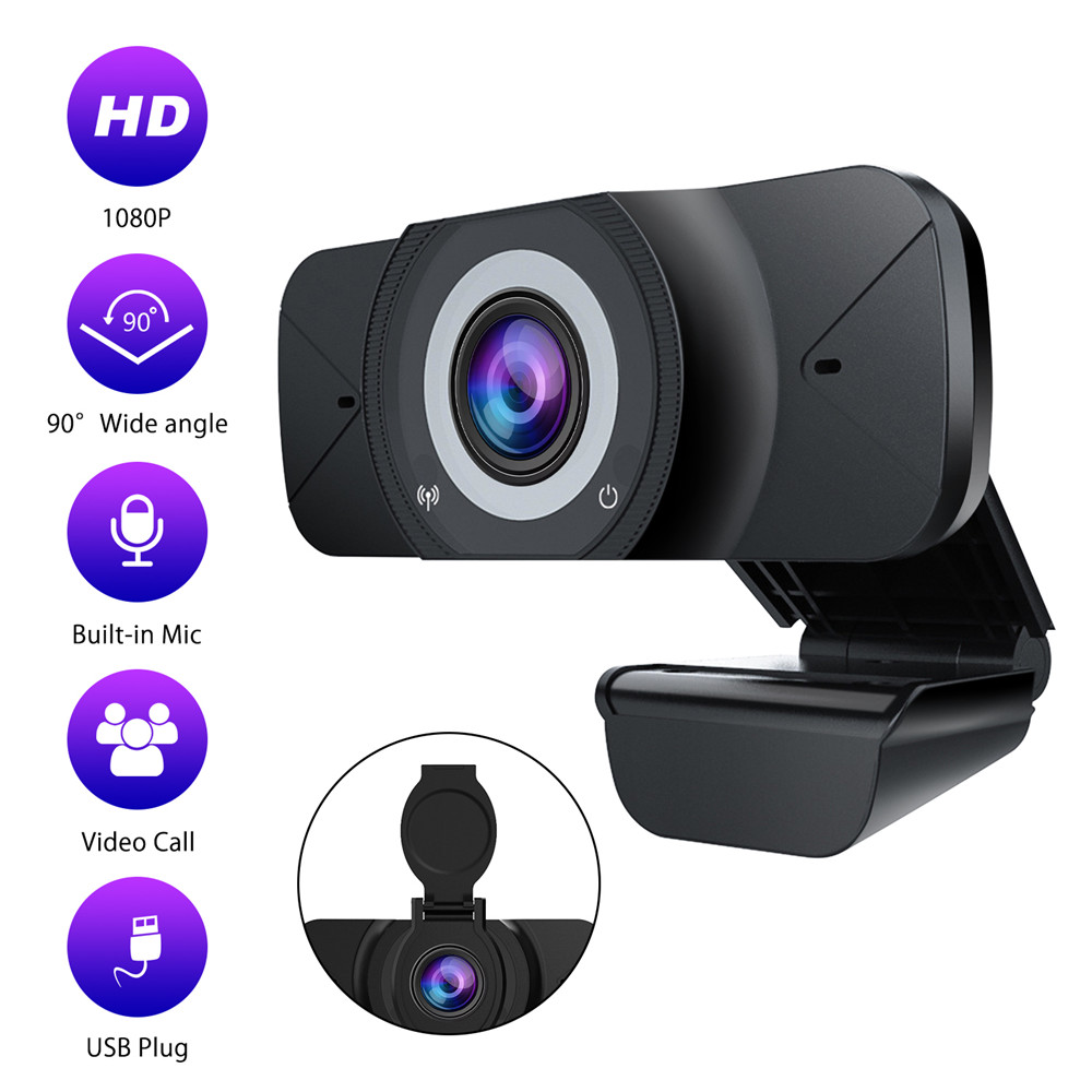 BALLEEN.E Full HD 1080P USB Webcam With Built-in M... – Grandado