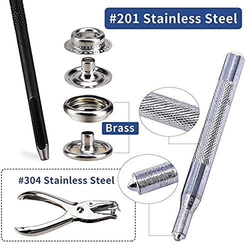 240pcs 15mm Canvas Snap Kit, Marine Grade Snap Fas... – Vicedeal