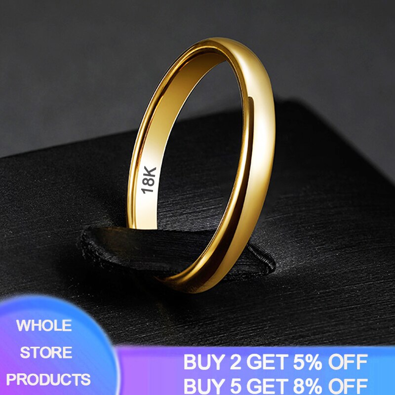 Stilvolle 18 K Gold Glanz Ring für Frauen und Männ... – Vicedeal