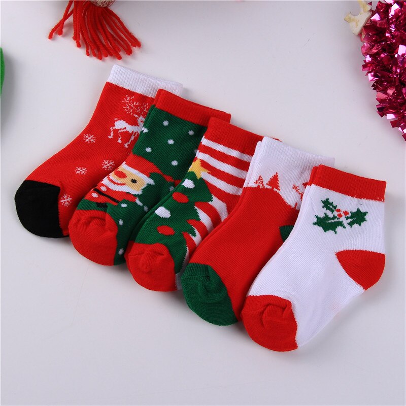 1Pairs/lot Year Baby Christmas Socks Kids Sock Cut... – Grandado