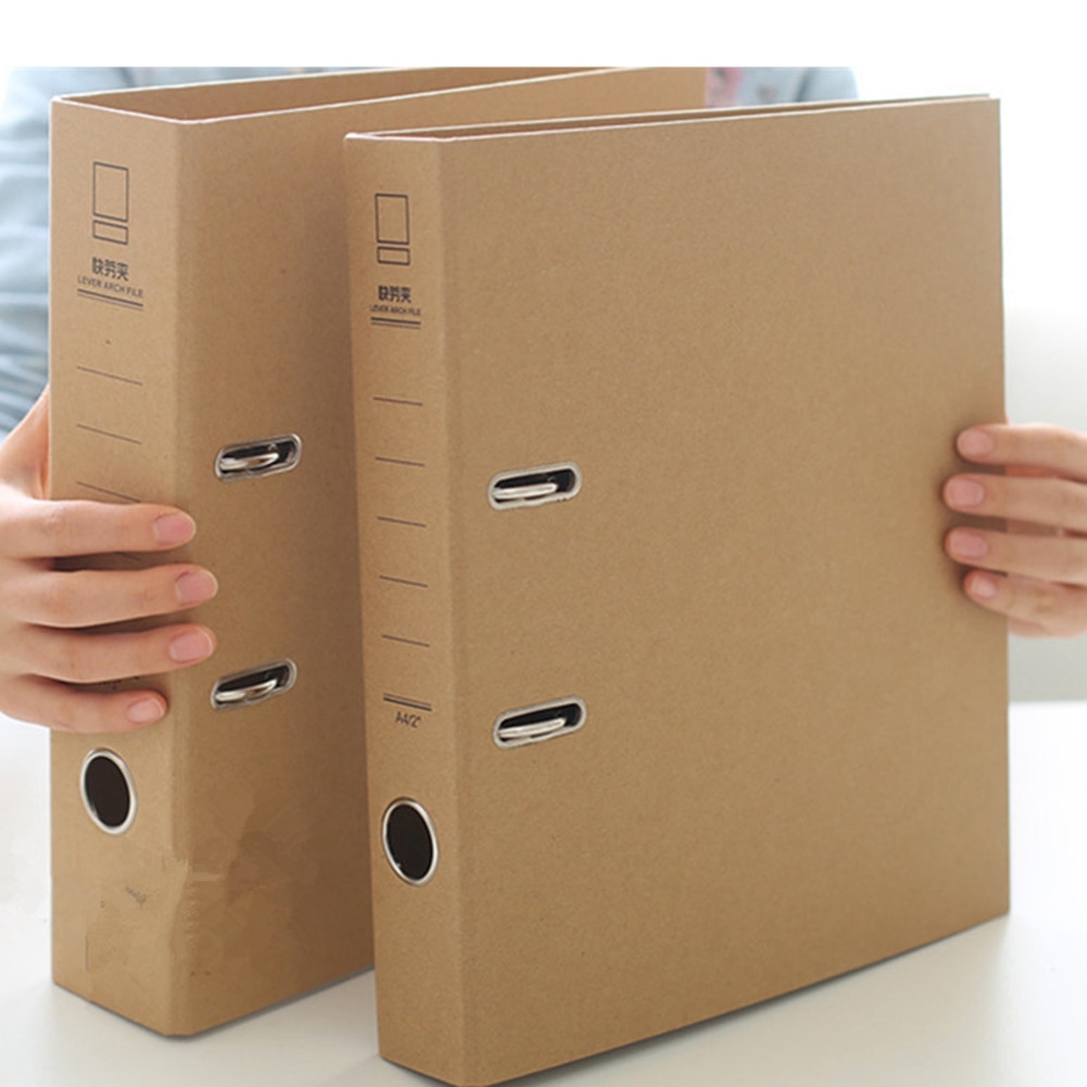 Kraft Paper Office Folder A4 Metal Ring Binder Fol... – Vicedeal