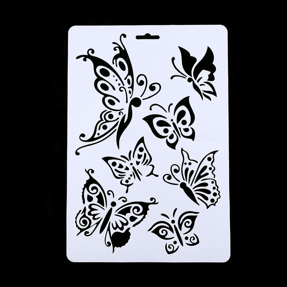 1PC Butterfly Layering Stencils For Walls Painting... – Vicedeal