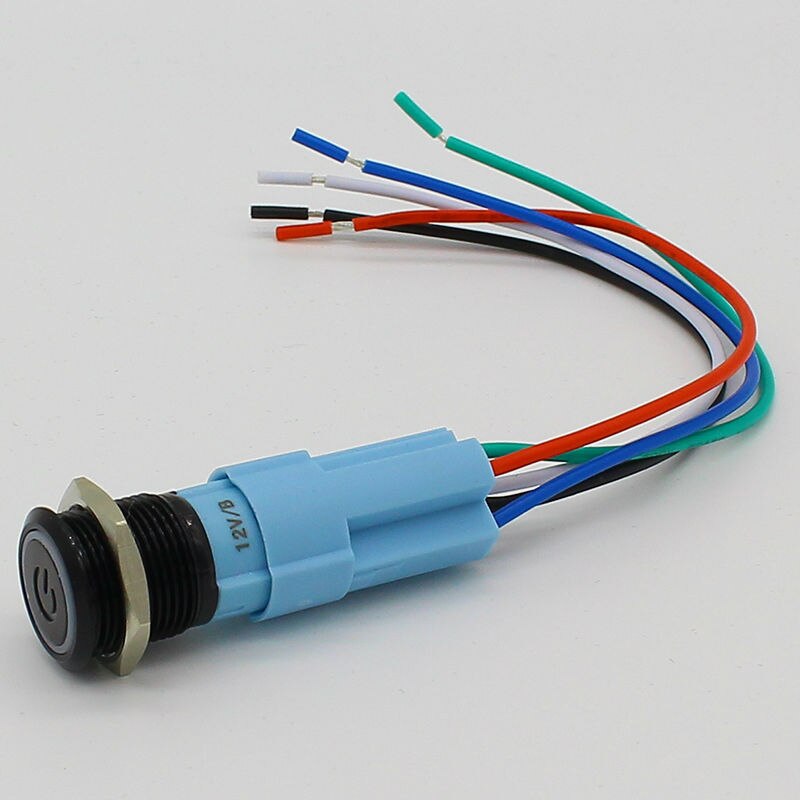 16mm push button switch flat pins type switch conn... – Grandado