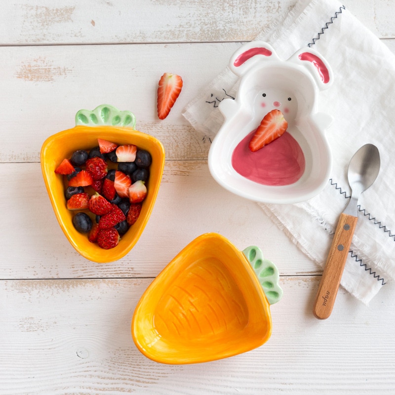 Cute Bunny Rabbit Carrot Ceramic plate,Dishes for ... – Vicedeal