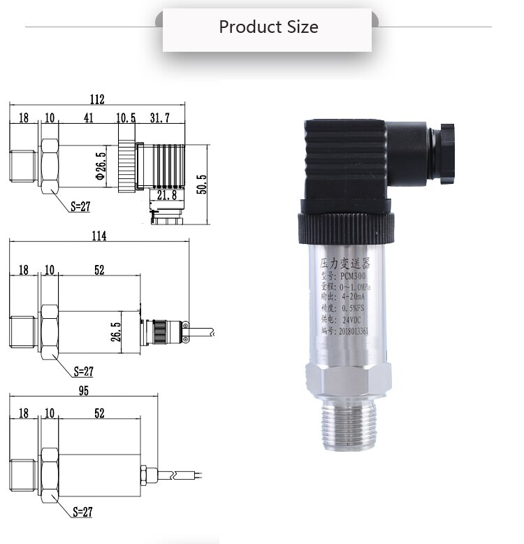 Constant pressure water supply pressure sensor Dif... – Grandado